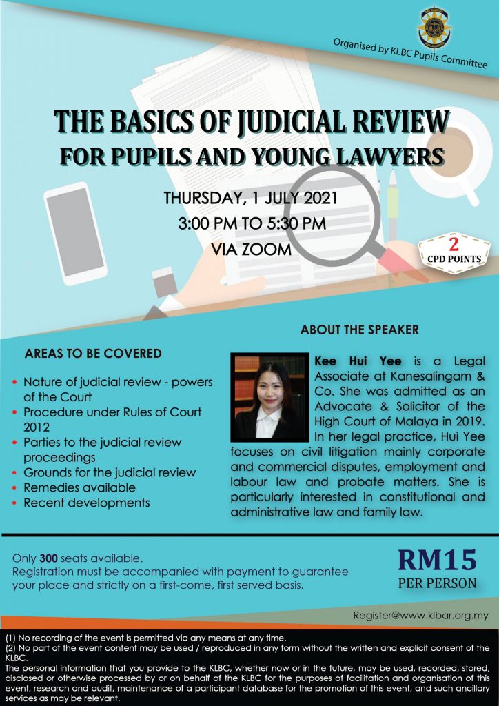 The Basics of Judicial Review For Pupils And Young Lawyers On 1 July ...