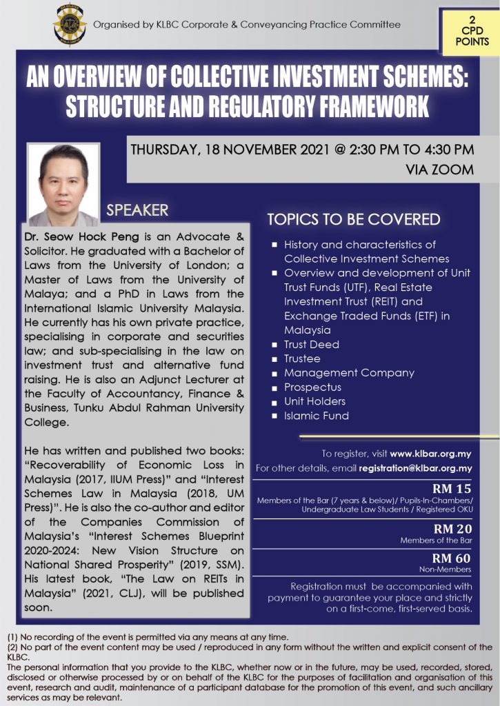 An Overview Of Collective Investment Schemes: Structure And Regulatory ...