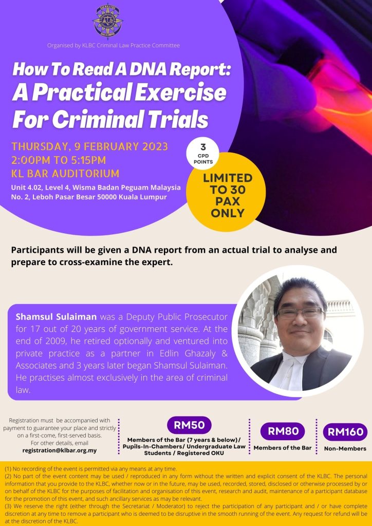 How To Read A DNA Report: A Practical Exercise For Criminal Trials On 9 ...