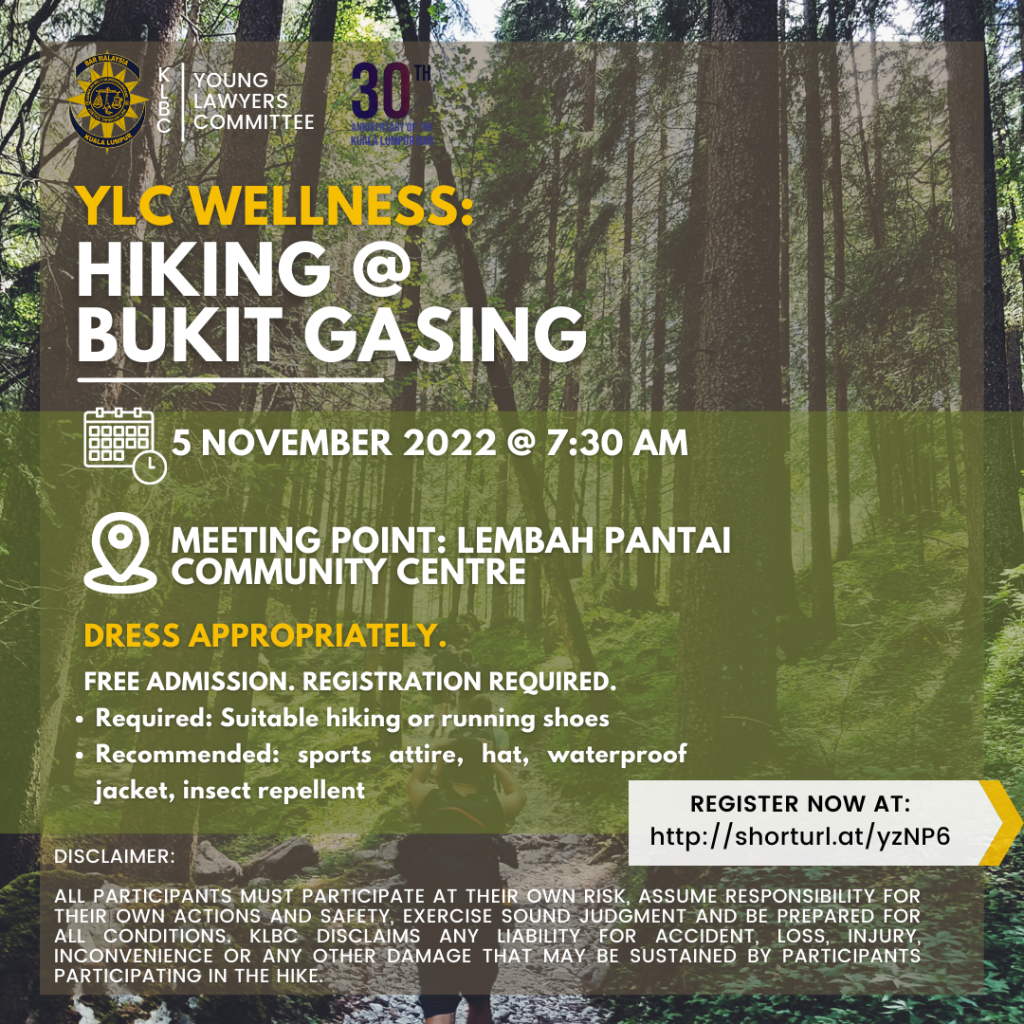 YLC Wellness: Hiking @ Bukit Gasing On 5 November 2022 - KL BAR