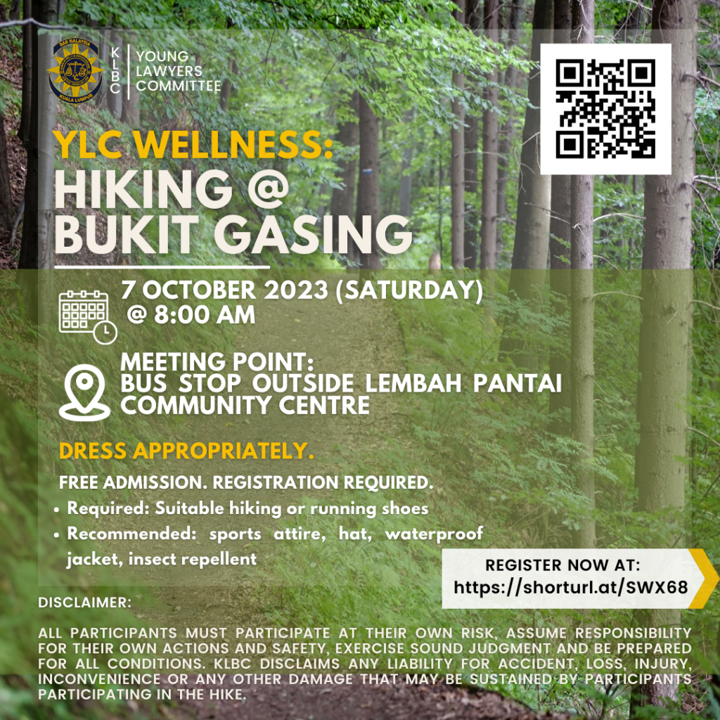 YLC Wellness: Hiking @ Bukit Gasing on 7 October 2023 - KL BAR