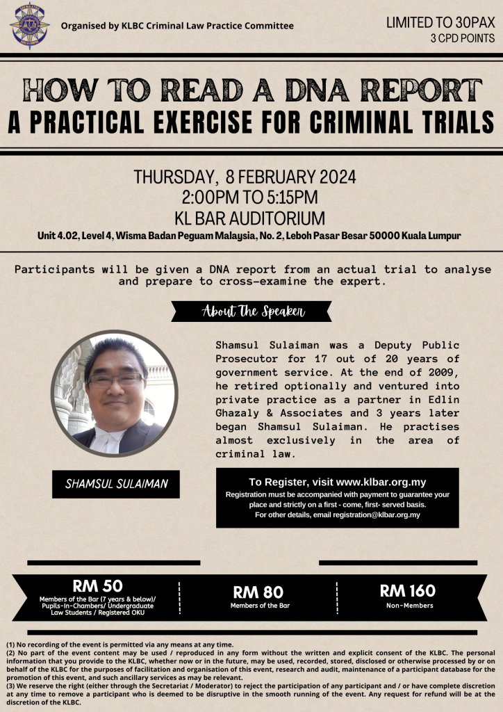 How To Read A DNA Report: A Practical Exercise For Criminal Trials On 8 ...