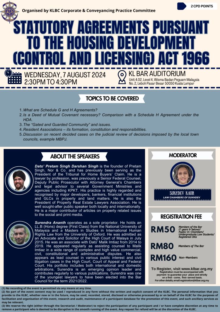 Statutory Agreements Pursuant To The Housing Development (Control and ...