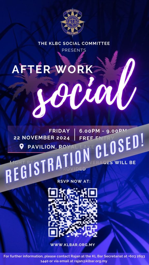 After Work Social On 22 November 2024 - KL BAR