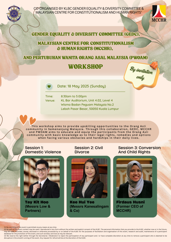 Gender Equality & Diversity Committee (GEDC), Malaysian Centre For Constitutionalism & Human ...